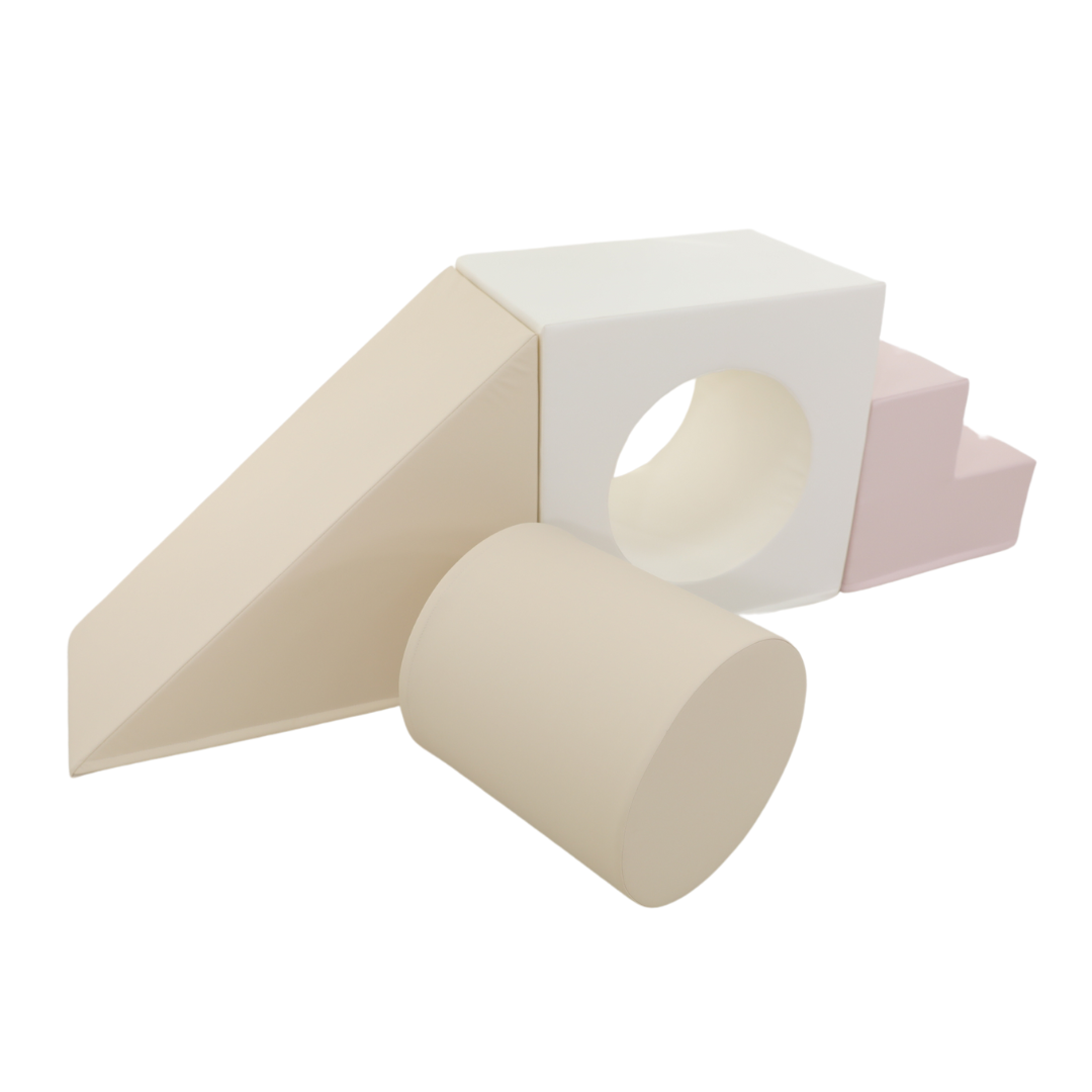 Tunnel Foam Climber | Pink | Sand | White – Play Planet Kids